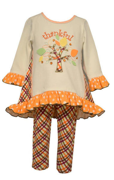 Bonnie Jean Girls Baby Thanksgiving Autumn Tunic Top and Leggings Pant ...
